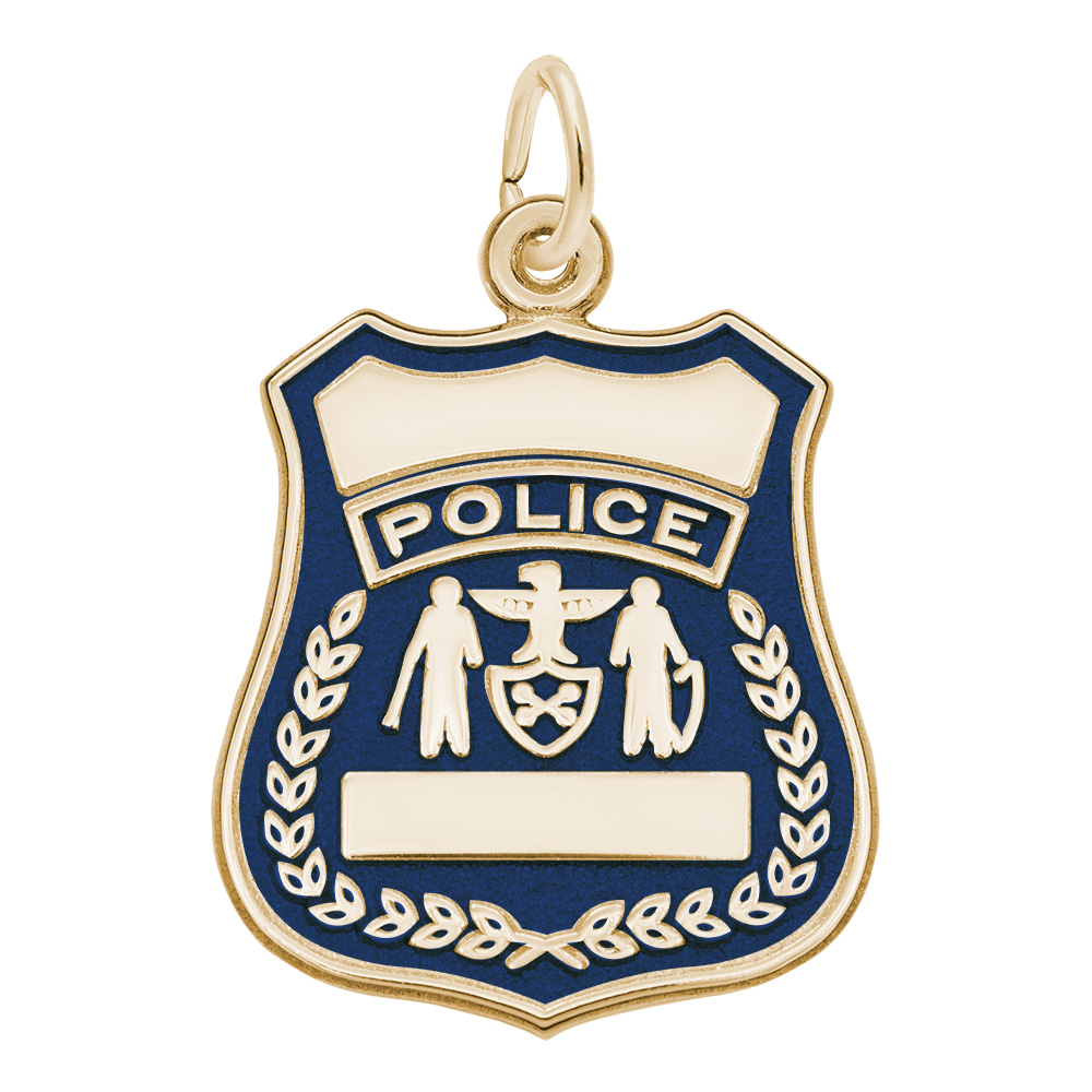 Precious Charms: Painted Police Badge Charm