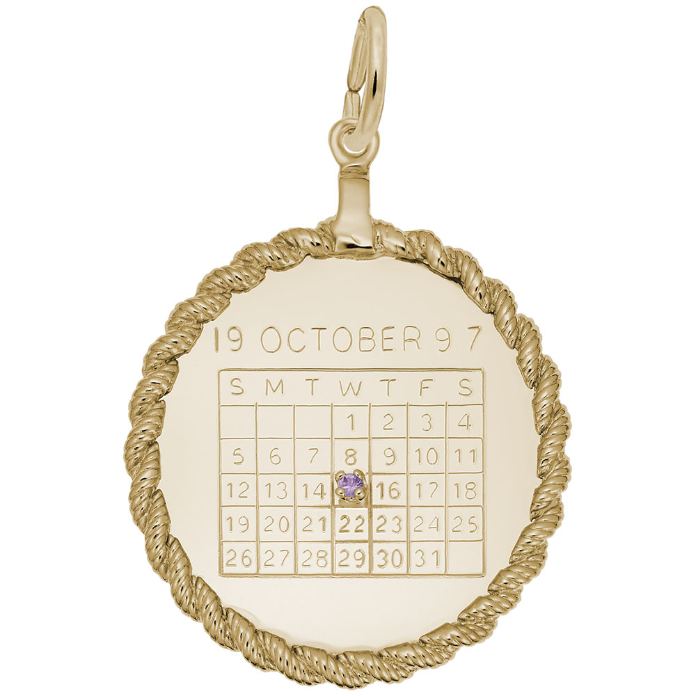 Precious Charms: Calendar Twisted Rope Disc Charm