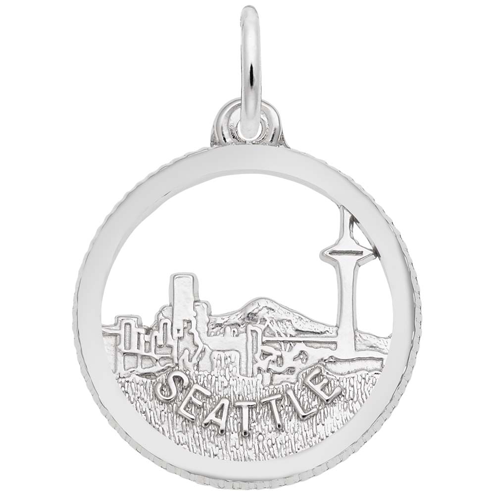 Precious Charms: Seattle Skyline Open Disc Charm